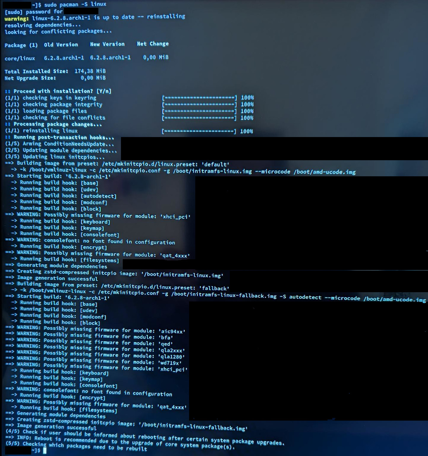 Boot Failure After Upgrade Kernel Hardware EndeavourOS