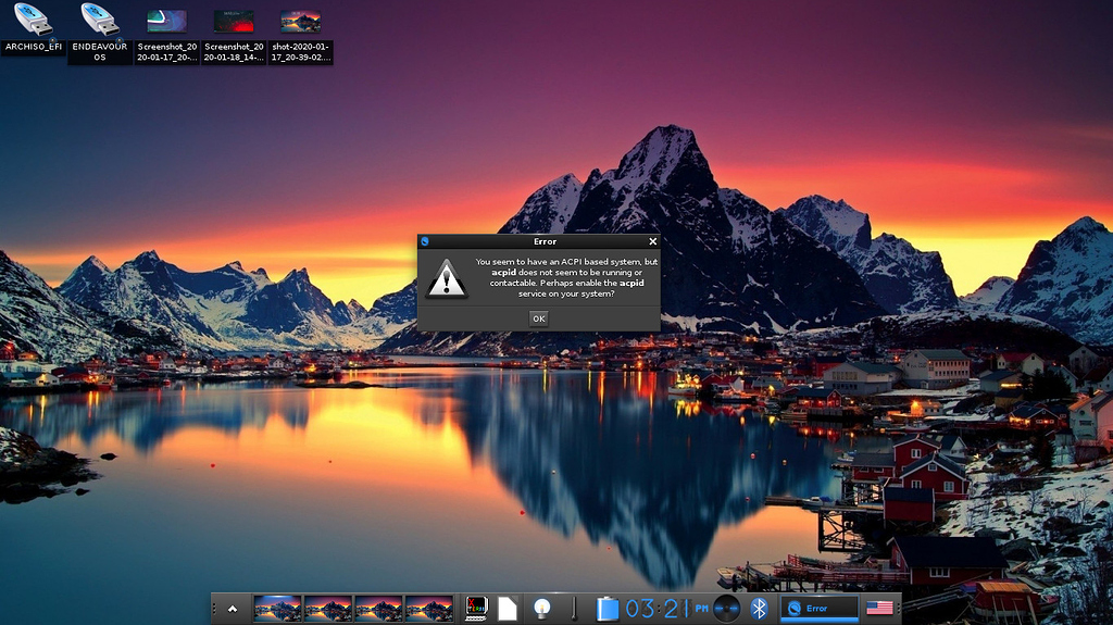 Unit file acpid.service does not exist - General system - EndeavourOS