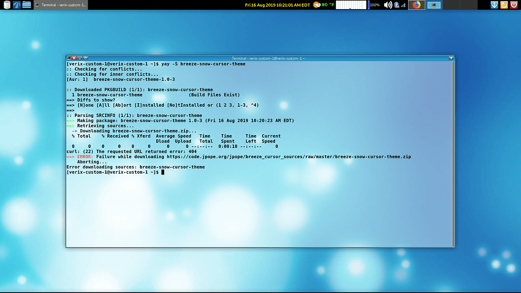 [SOLVED] Breeze-Snow-Cursor-Theme - General system - EndeavourOS