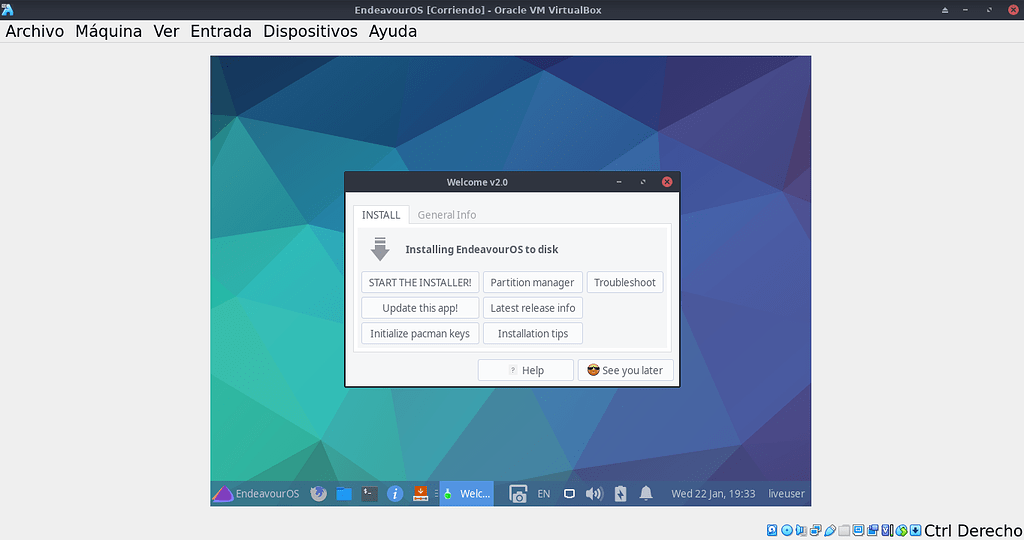 Virtualbox installing Xfce4 by Deepin - Applications - EndeavourOS