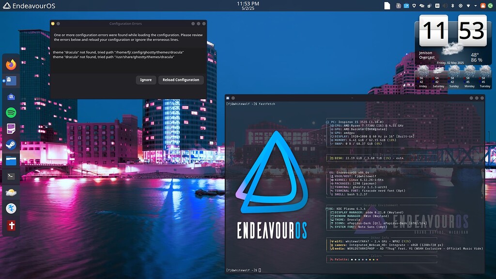 Trouble applying dracula theme to ghostty :-\ - Newbie - EndeavourOS