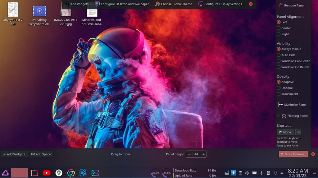 Windows going under the bottom panel - Plasma - EndeavourOS