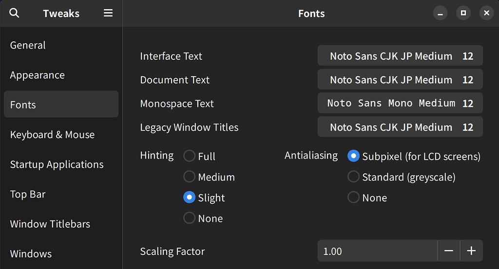 Font's "Medium" in Tweaks ignored by Java/QT apps, and fonts get very ...
