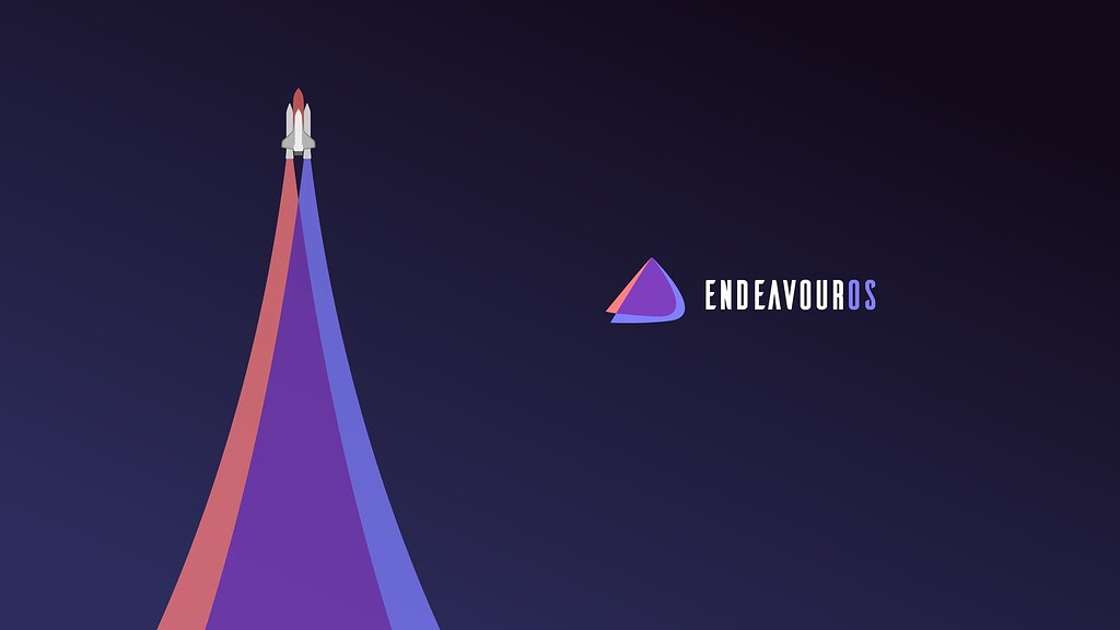 Wallpaper: Endeavour with EndeavourOS trails - Wallpaper art - EndeavourOS