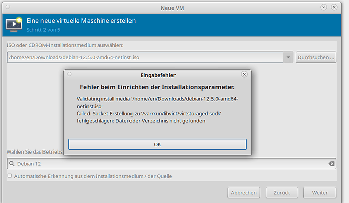 Qemu Fehler Eos Deutsch Endeavouros 