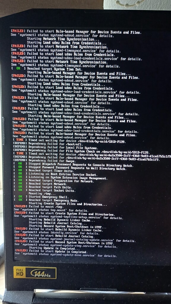 Systemd failes to start services after install/update - Kernel, boot, graphics & hardware ...