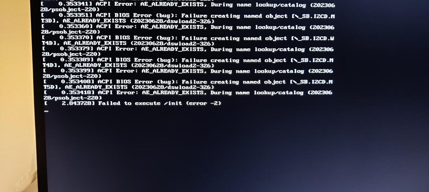 Failed to execute /init (error -2) After update - Kernel, boot, graphics & hardware - EndeavourOS