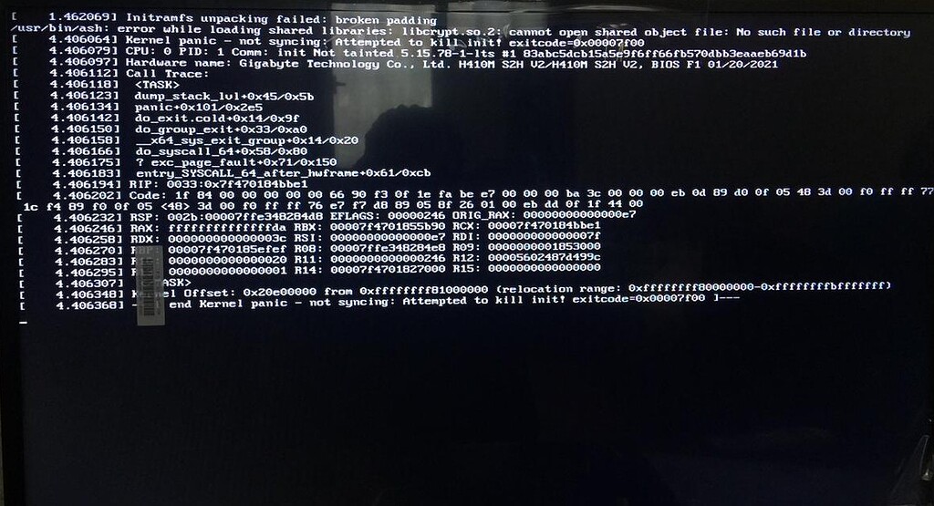 Kernel panic on cold boot - Kernel, boot, graphics & hardware - EndeavourOS