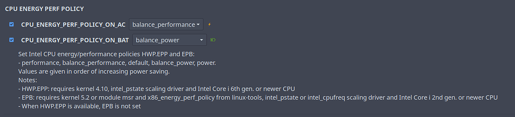 TLP & auto-cpufreq compatibllity - Newbie - EndeavourOS