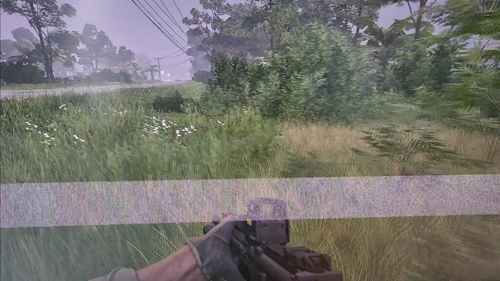 Bad screen artifacting with nvidia-open-dkms package. Example ...