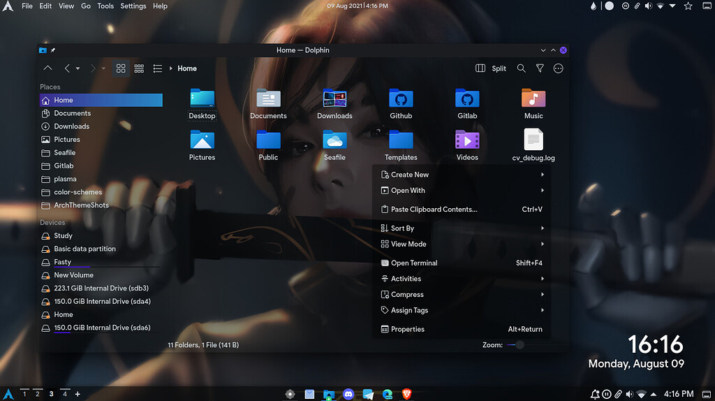 Transparent windows - Newbie - EndeavourOS