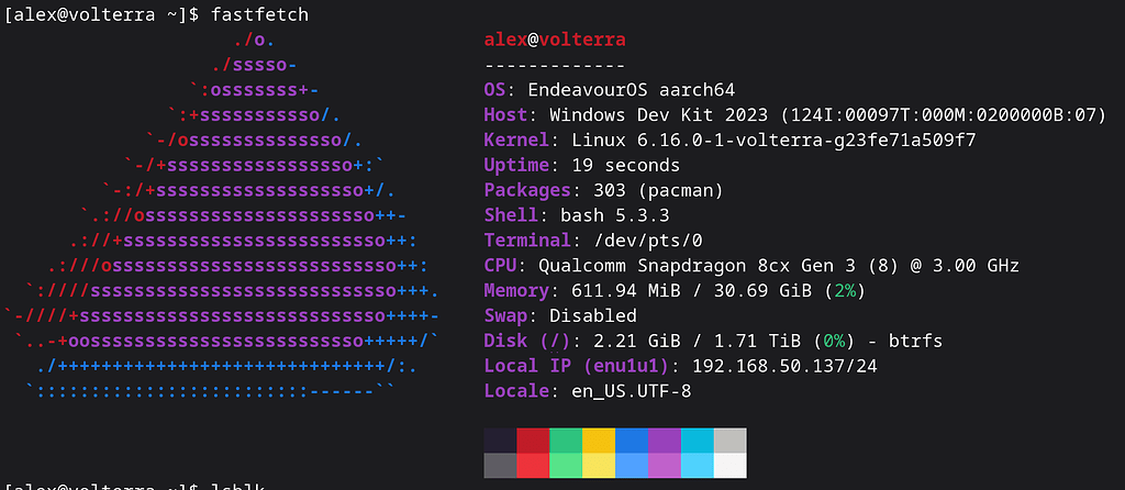 Install on a Windows Dev Kit 2023 - Installation - EndeavourOS