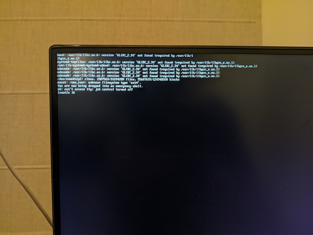 GLibC error after update - can't boot - Kernel, boot, graphics & hardware - EndeavourOS