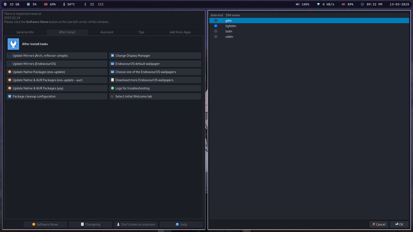 How to change the display manager? - Newbie - EndeavourOS