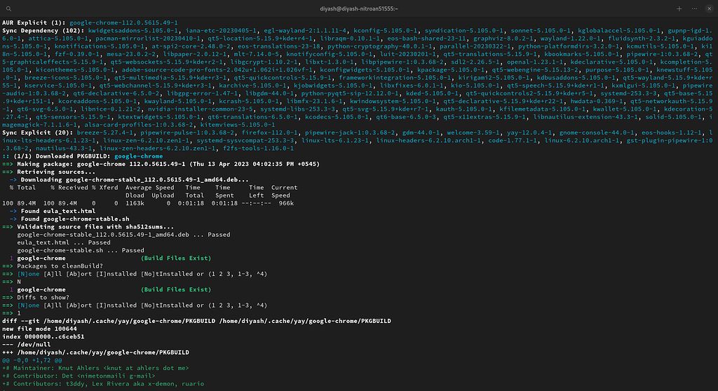 System update through yay - Newbie - EndeavourOS