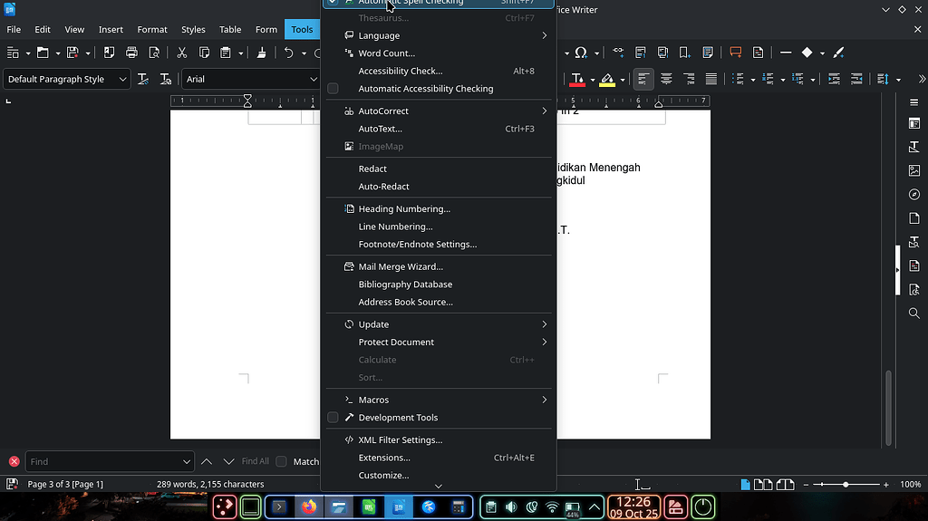 Can not see top context menu inside application - Plasma - EndeavourOS