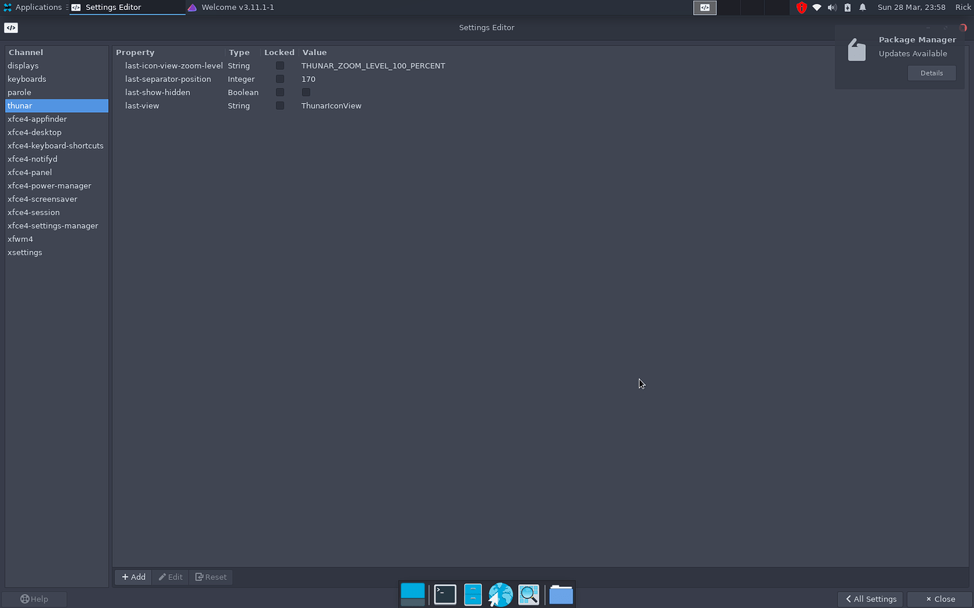 Show thunar icon in panel window buttons - XFCE - EndeavourOS