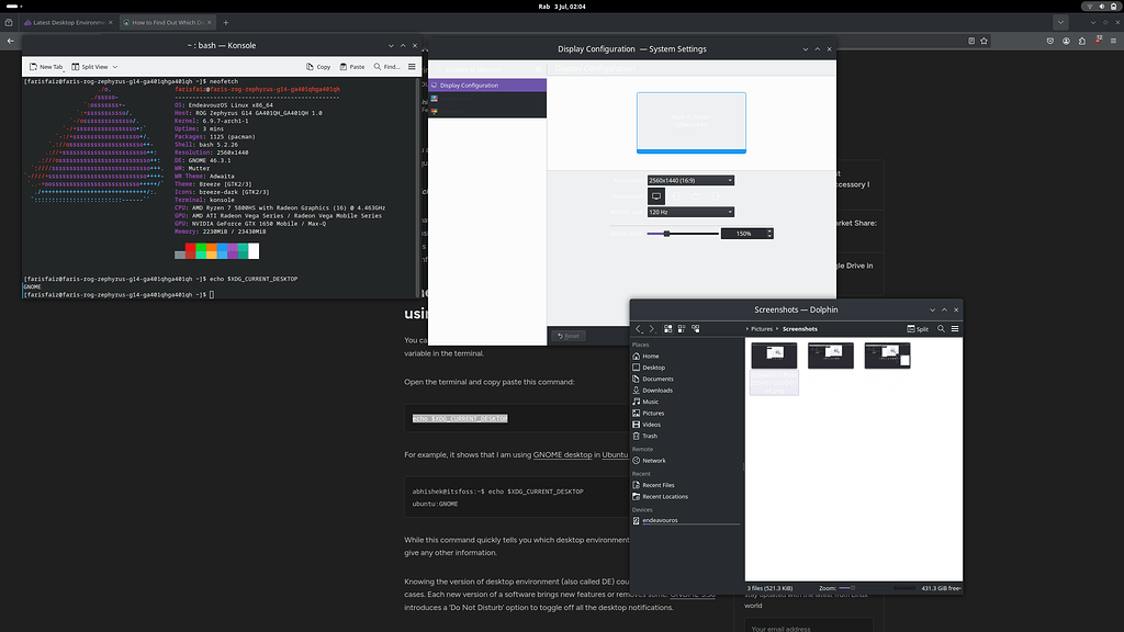 My KDE Settings are messed up please help! - Gnome - EndeavourOS