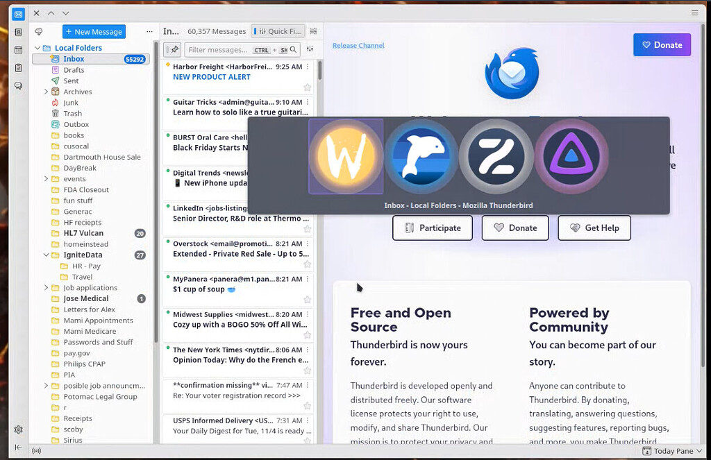 Thunderbird not using the correct taks switcher icon - Plasma - EndeavourOS