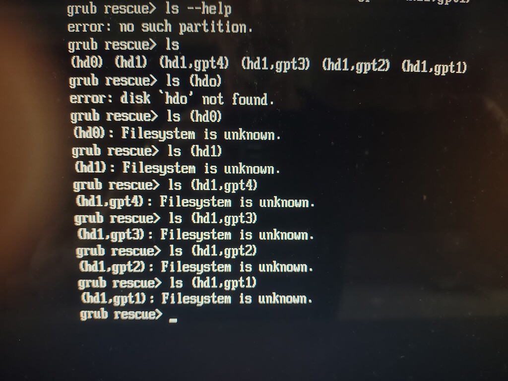 Rescue me ... from `grub rescue`? - Kernel, boot, graphics & hardware - EndeavourOS