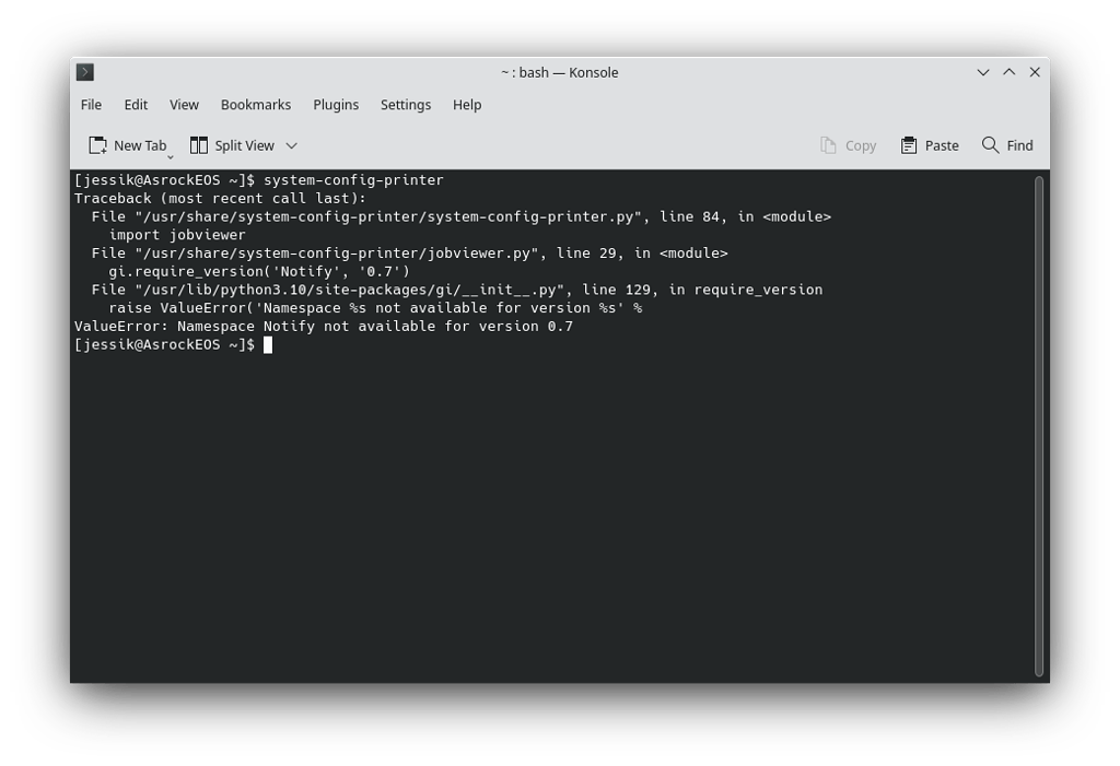 System-config-printer opens then crashes - Applications - EndeavourOS