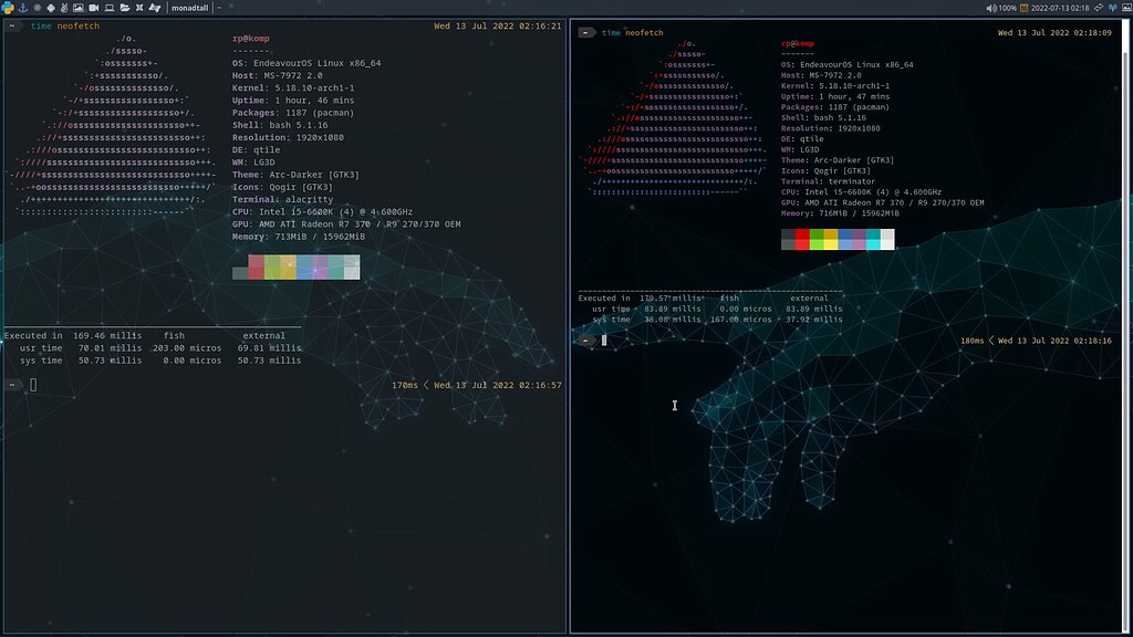 Alacritty Vs Terminator All Wms Endeavouros