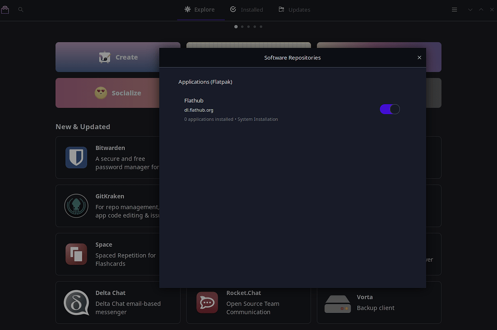 Gnome software and Pamac - Applications - EndeavourOS