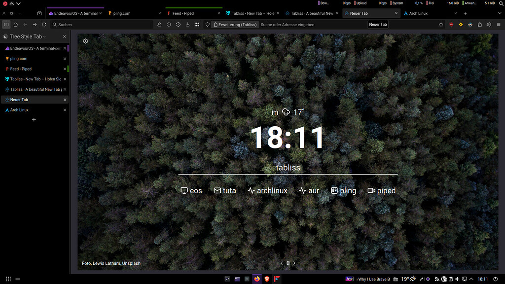 Tabliss addon a customisable New Tab page for Firefox and Chrome ...