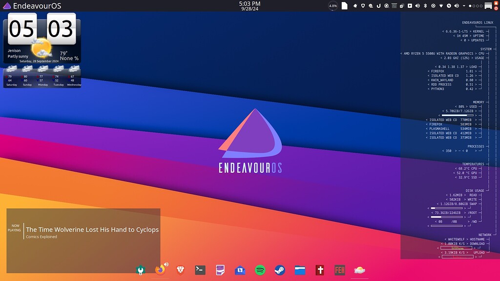 A thought about kde - Plasma - EndeavourOS