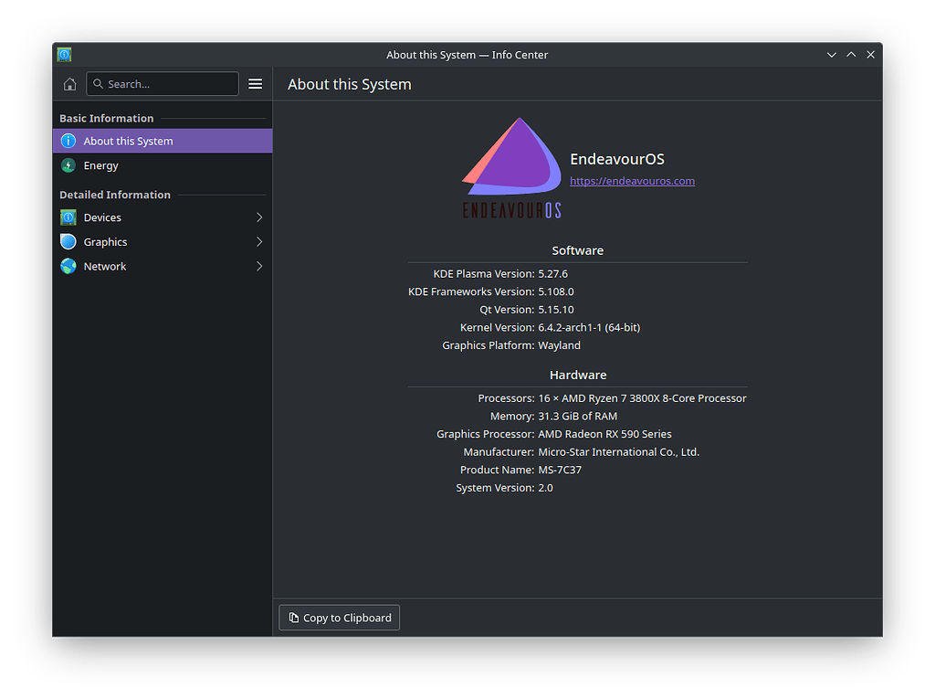 KDE Frameworks - Plasma - EndeavourOS