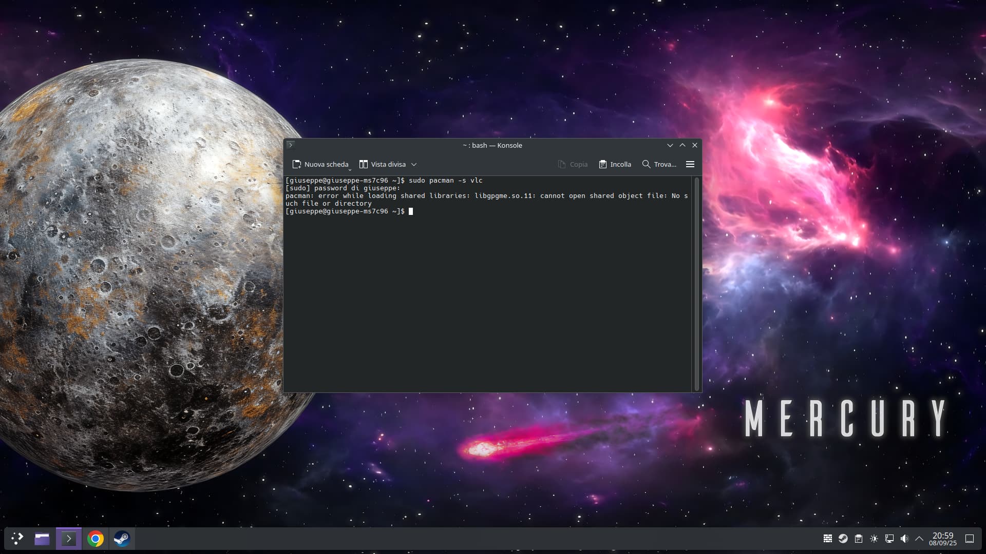 Konsole terminal error kde plasma - Kernel, boot, graphics & hardware - EndeavourOS