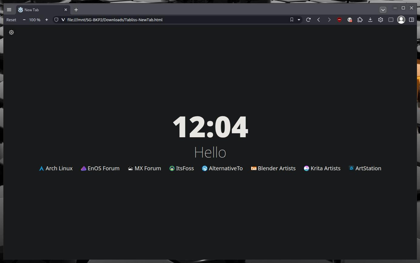 Tabliss New-Tab Extension/Add-On [UPDATE: 12/15/2025] - Page 2 - Linux ...
