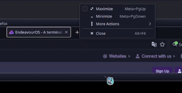 Plasma 6 Title Bar Right Click Menu Displaced - Plasma - EndeavourOS