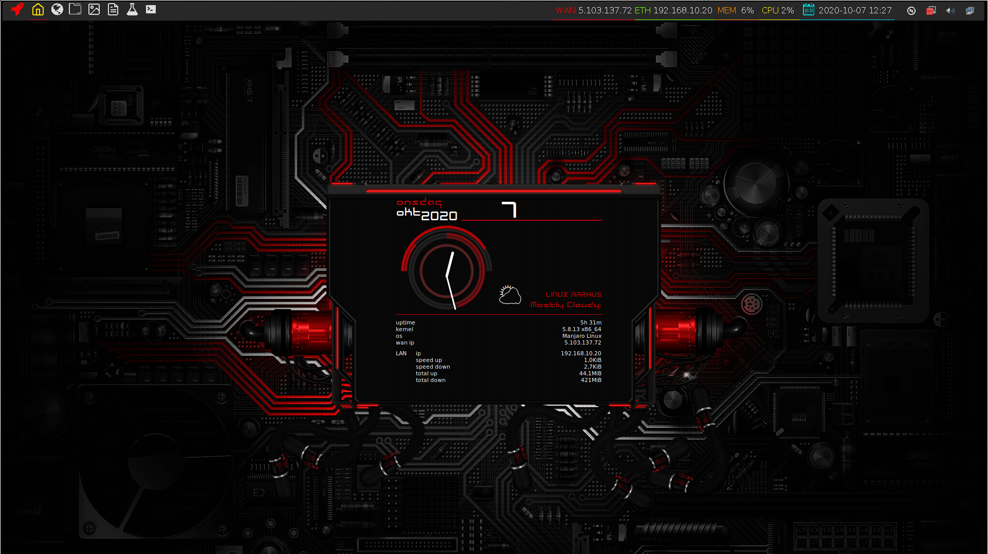 Conky Show It Share Your Conky Community Contributions EndeavourOS