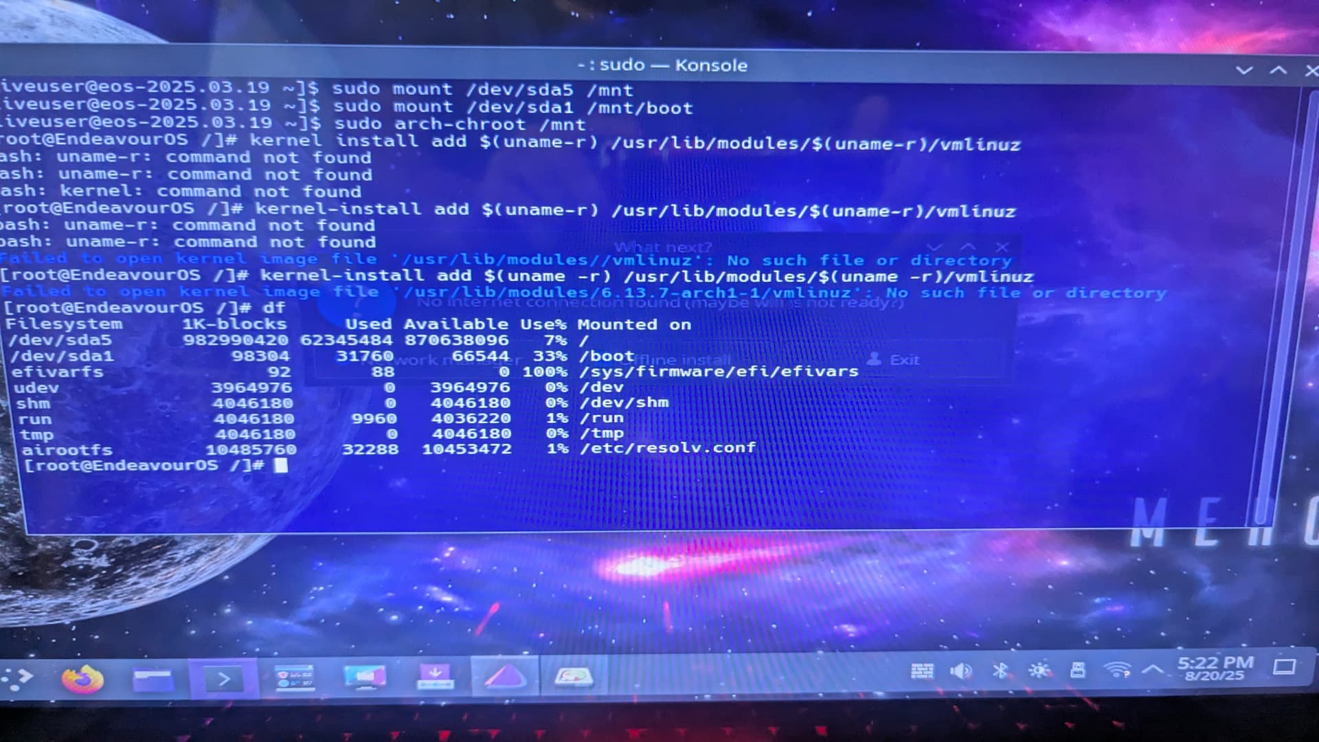 Need Help Rebuilding Systemd-boot - Kernel, boot, graphics & hardware - EndeavourOS