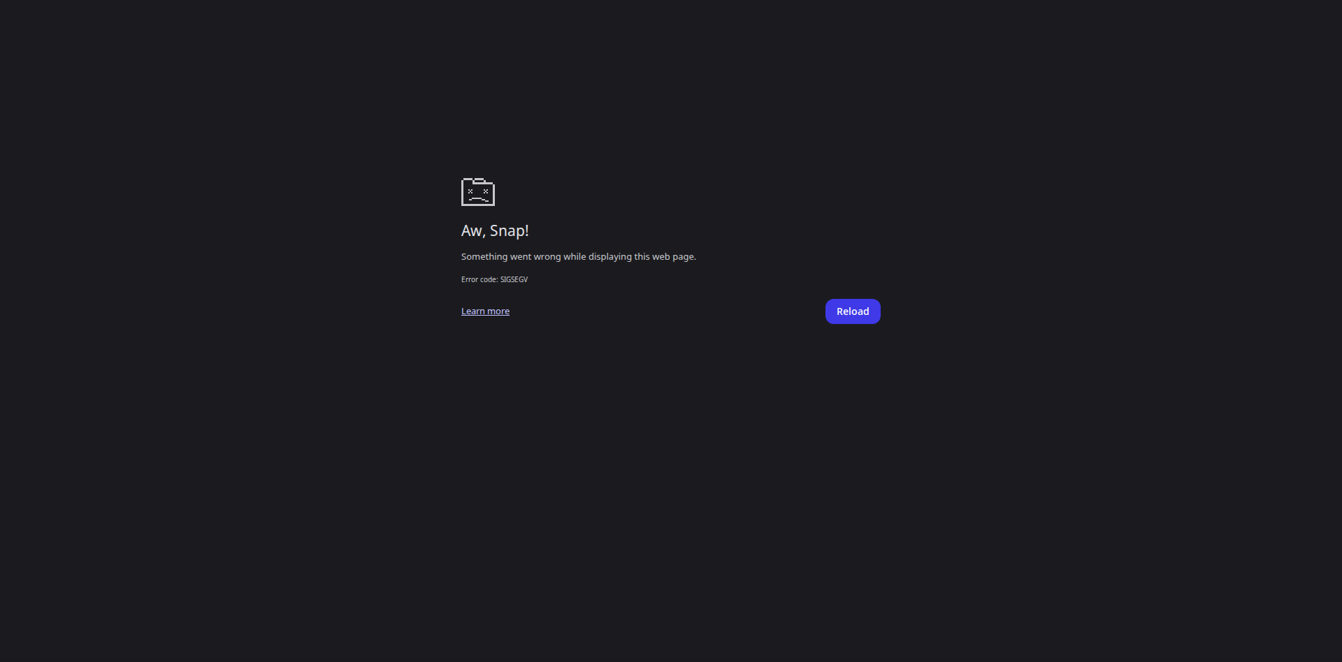 Getting SIGSEGV error in browsers - Kernel, boot, graphics & hardware ...