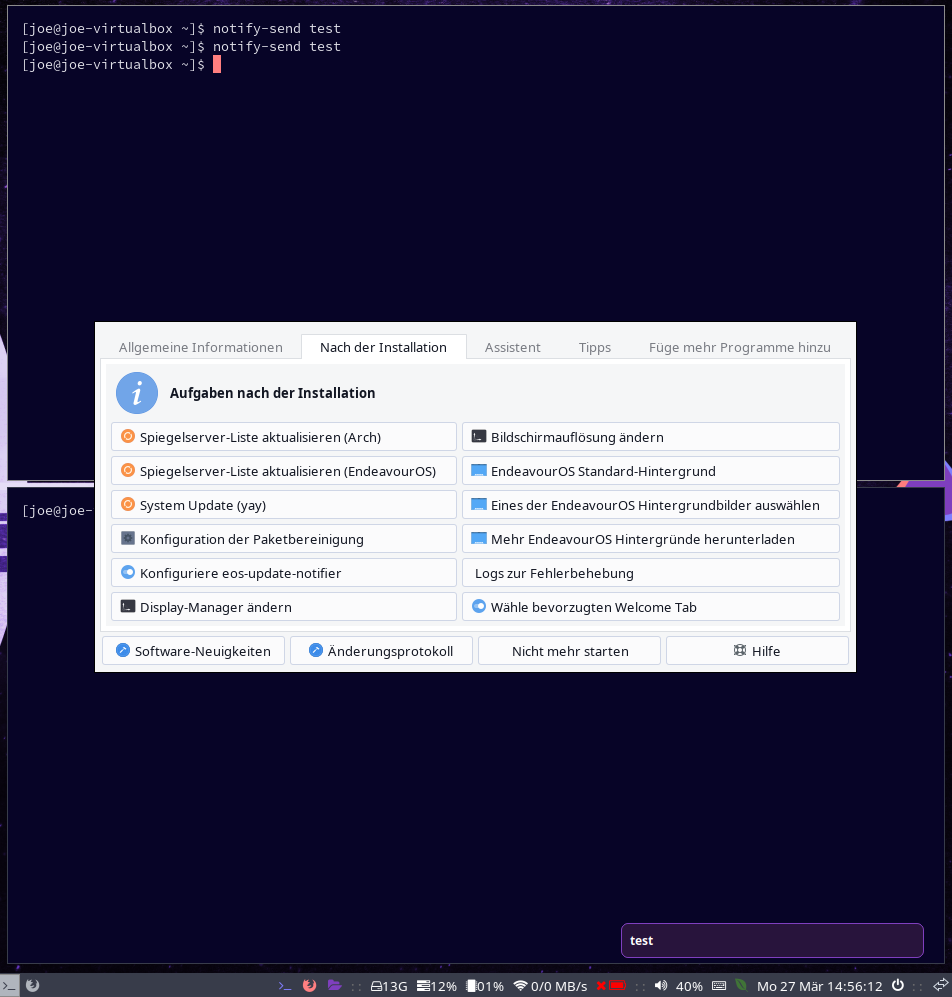 Having to manually run dunst in terminal to get notifications - All WMs - EndeavourOS